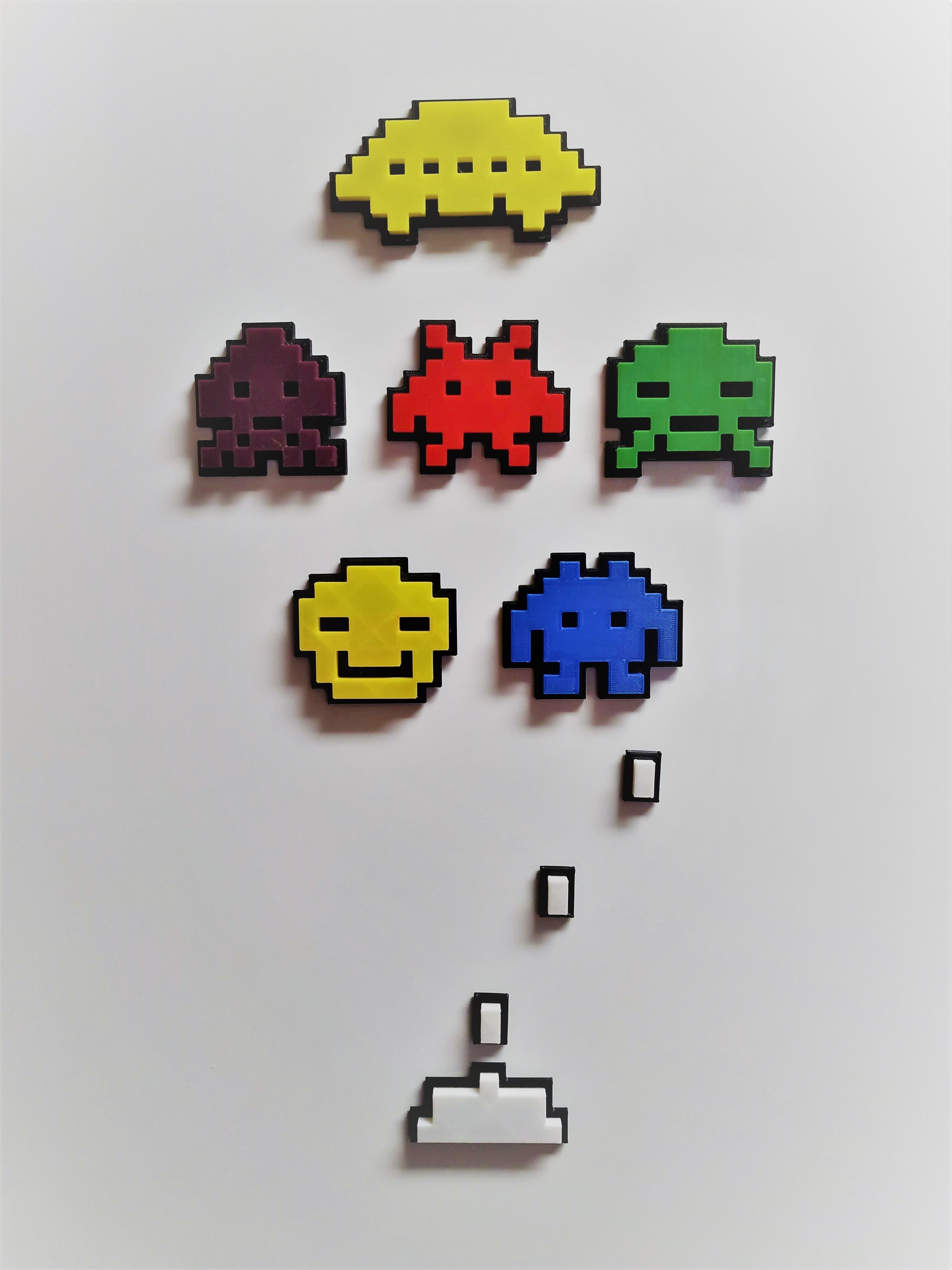 3D file Space Invaders wall decoration・Model to download and 3D print・Cults